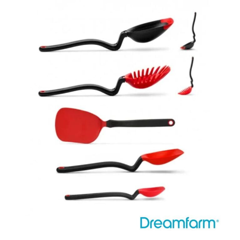 Dreamfarm Best Kitchen Tool Utensil Set Red 5pce - Epicure Homewares