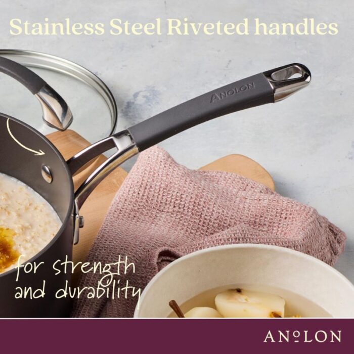 Anolon Endurance+ Saucepan with Lid 18cm 2.8L with BONUS Steamer - WAS ...
