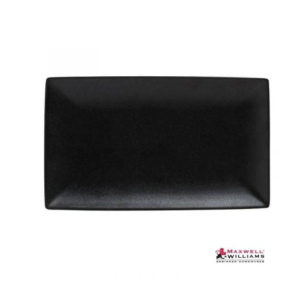 Caviar Black Rectangle Platter 34.5x19.5cm - Epicure Homewares