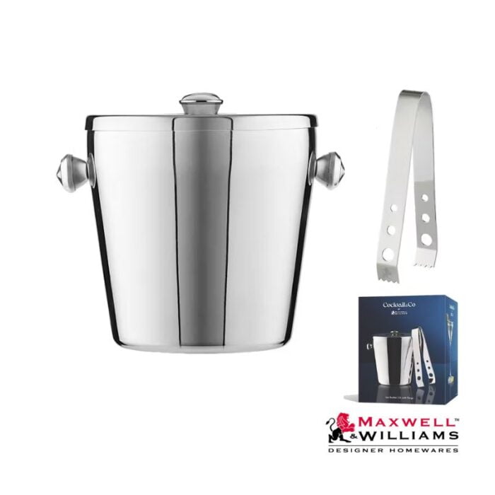 Cocktail & Co Ice Bucket With Lid & Tongs - Epicure Homewares