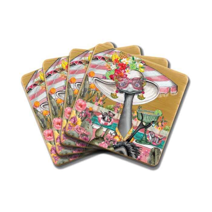 Bamboo Coaster Set 4 Marg Emu Margaritaville - WAS $19.99 NOW $12.99 ...